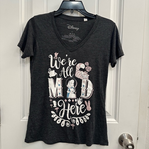 Disney | Tops | Disney Alice In Wonderland Vneck Tshirt | Poshmark
